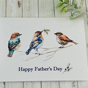 Fathers Day Card With Birds, Fathers Day Card With Bird Theme, Card ...