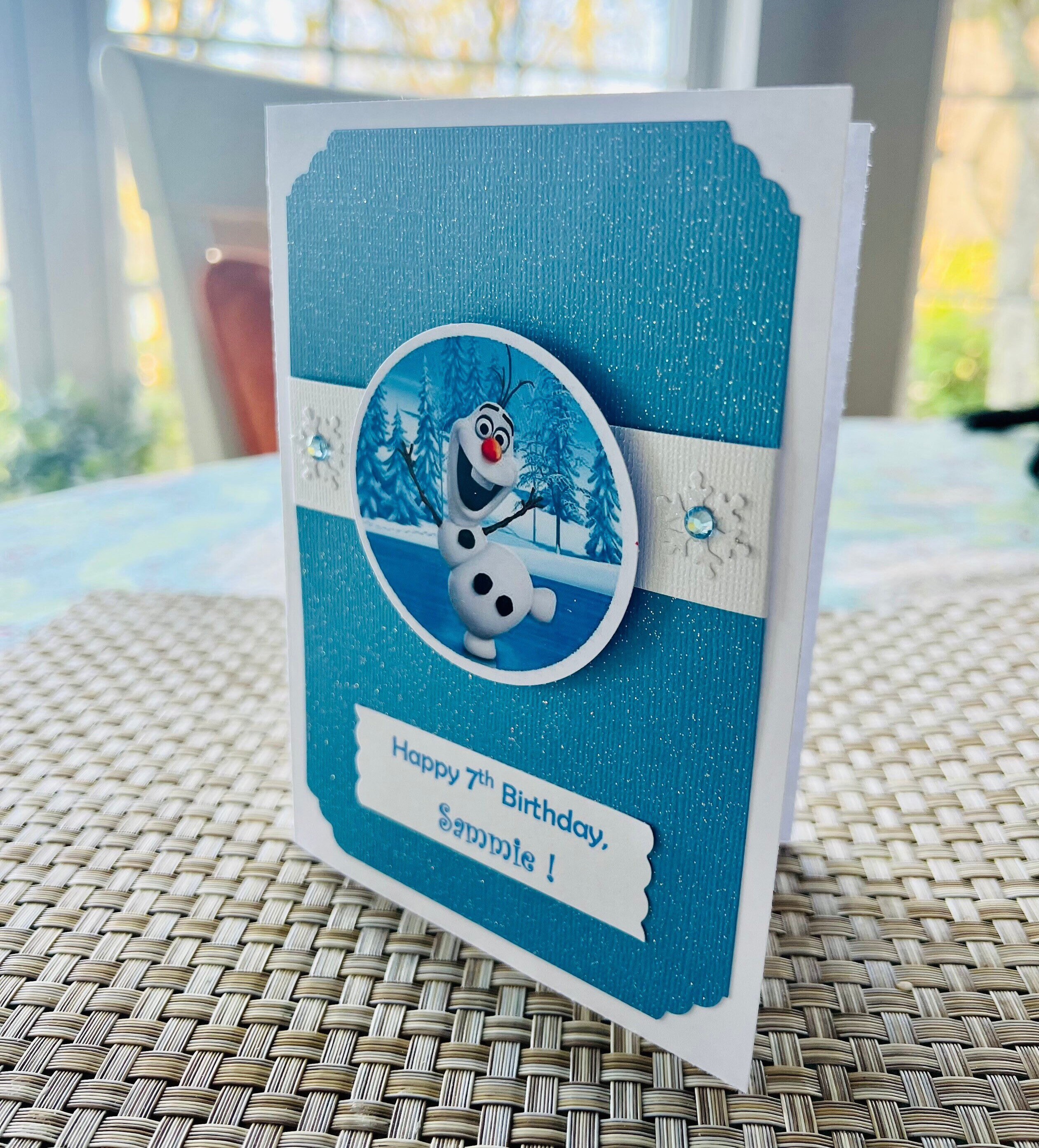 Olaf Birthday Card, Free Personalize, Frozen Card, Snowman Card, Olaf ...