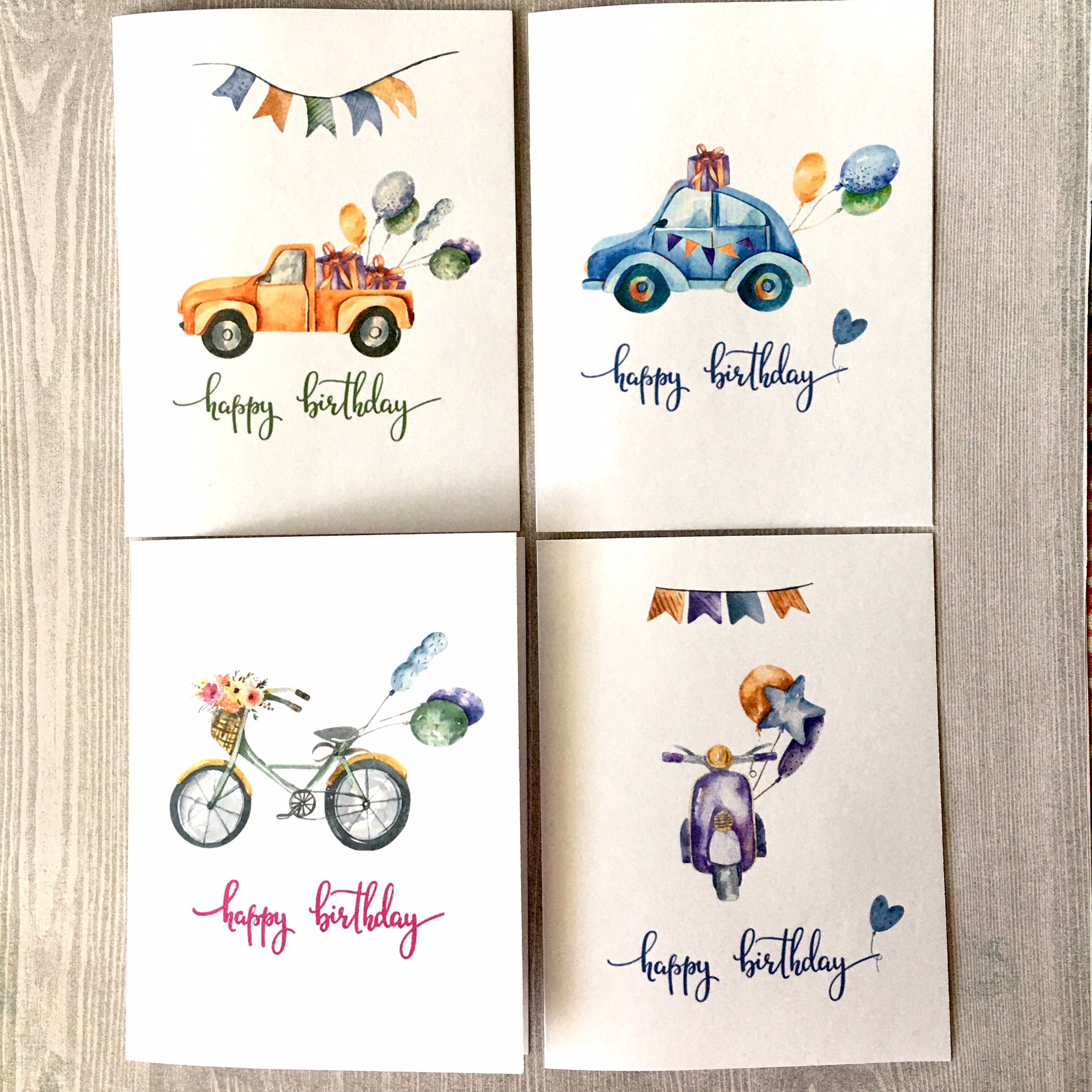 8ct Drive by Birthday Card Set Birthday Card Assortment | Etsy