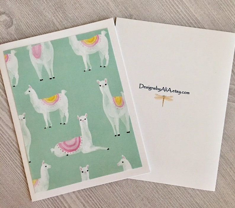 6ct Llamas Card Set Llama Note Cards Blank Cards Llama - Etsy