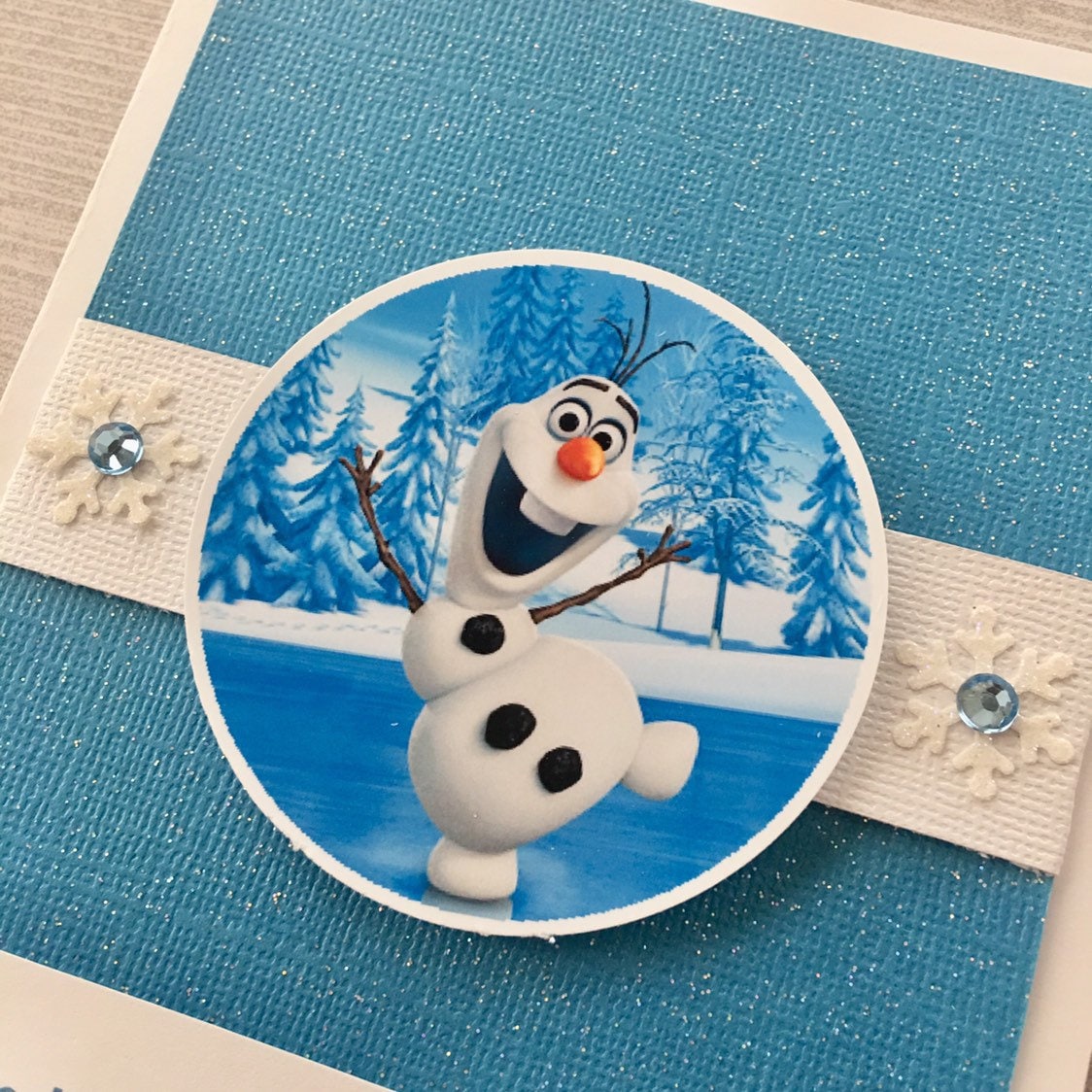 Olaf Birthday Card Free Personalize Frozen Card Snowman | Etsy