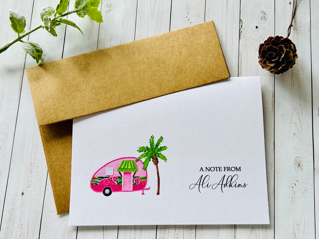 Personalized Stationery Set, Camper RV Note Cards Vintage Camper Note ...