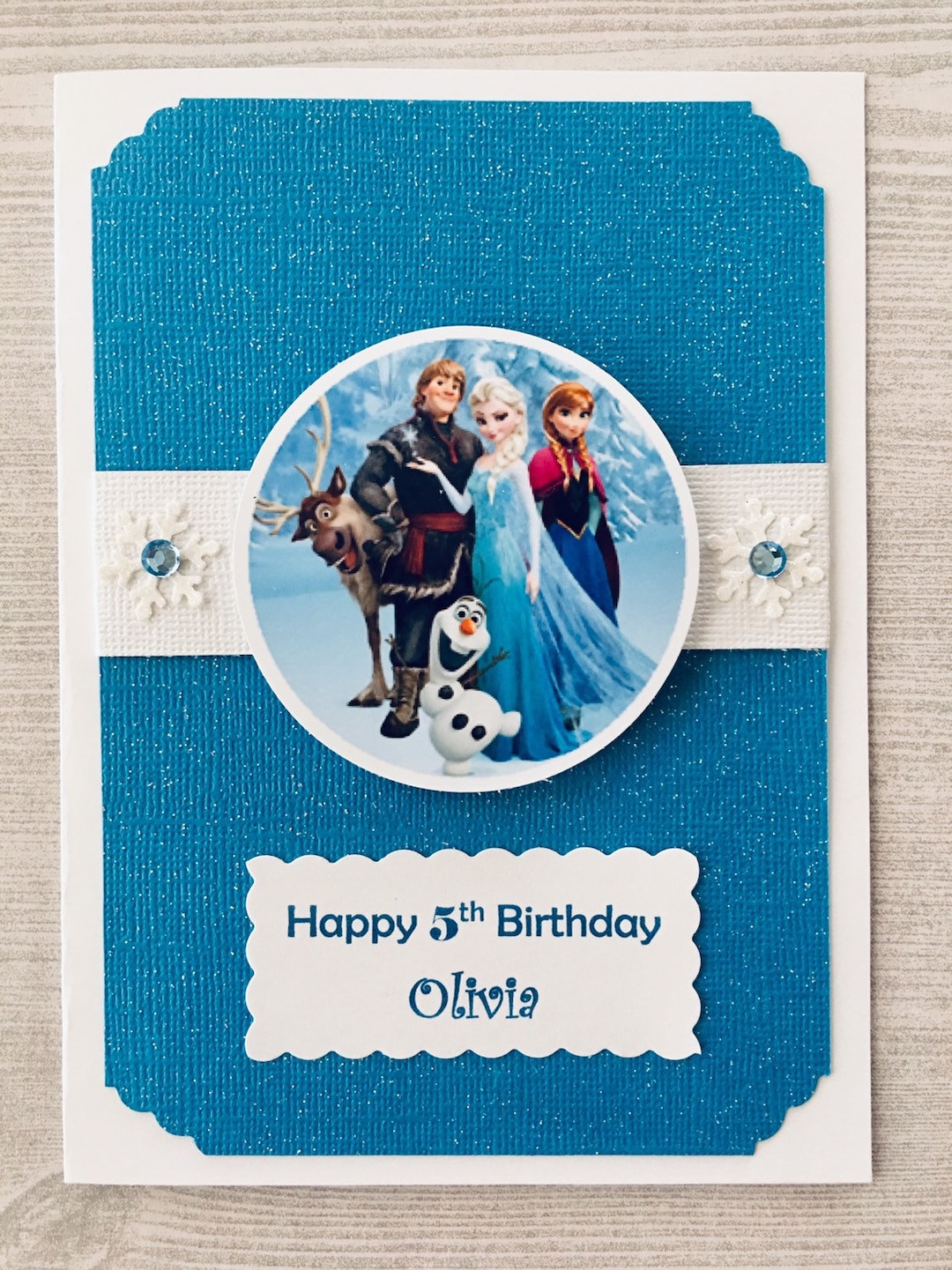 Frozen Inspired Birthday Card, Personalized Card, Frozen Card, Disney ...