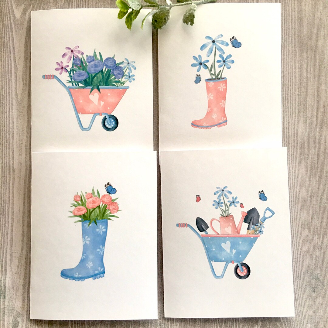 8ct Gardening Note Card Assortment, Spring Notecards, Encouragement ...