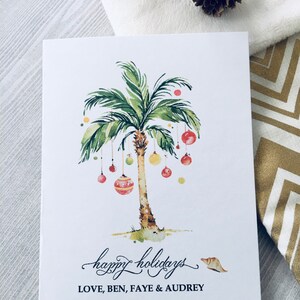 Mele Kalikimaka Cards, Personalized Christmas Cards, Tropical Christmas ...