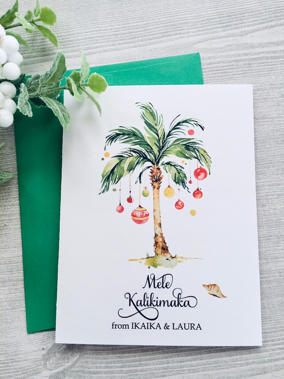 Tropical Christmas Cards, Personalized Christmas Cards, Palm Tree ...