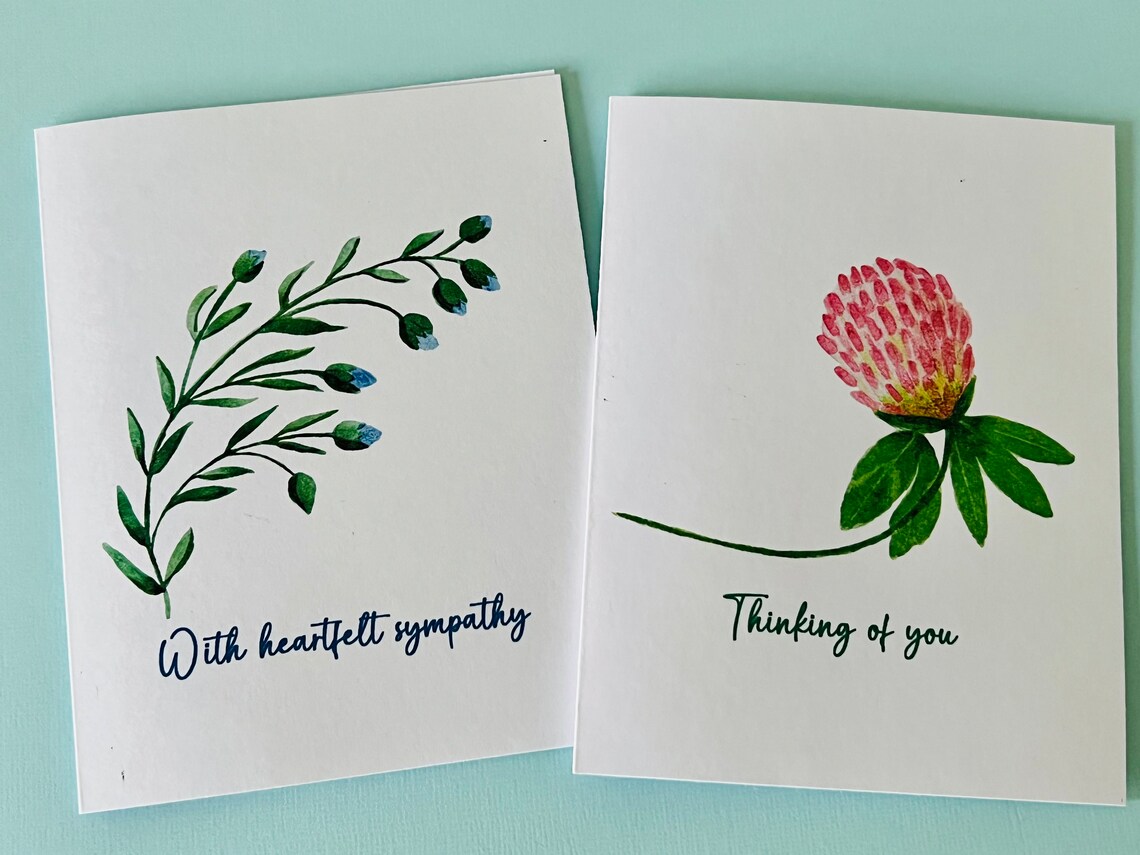 6ct Watercolor Encouragement Cards, Wildflowers Card Assortment ...