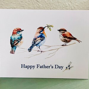 Fathers Day Card With Birds, Fathers Day Card With Bird Theme, Card ...