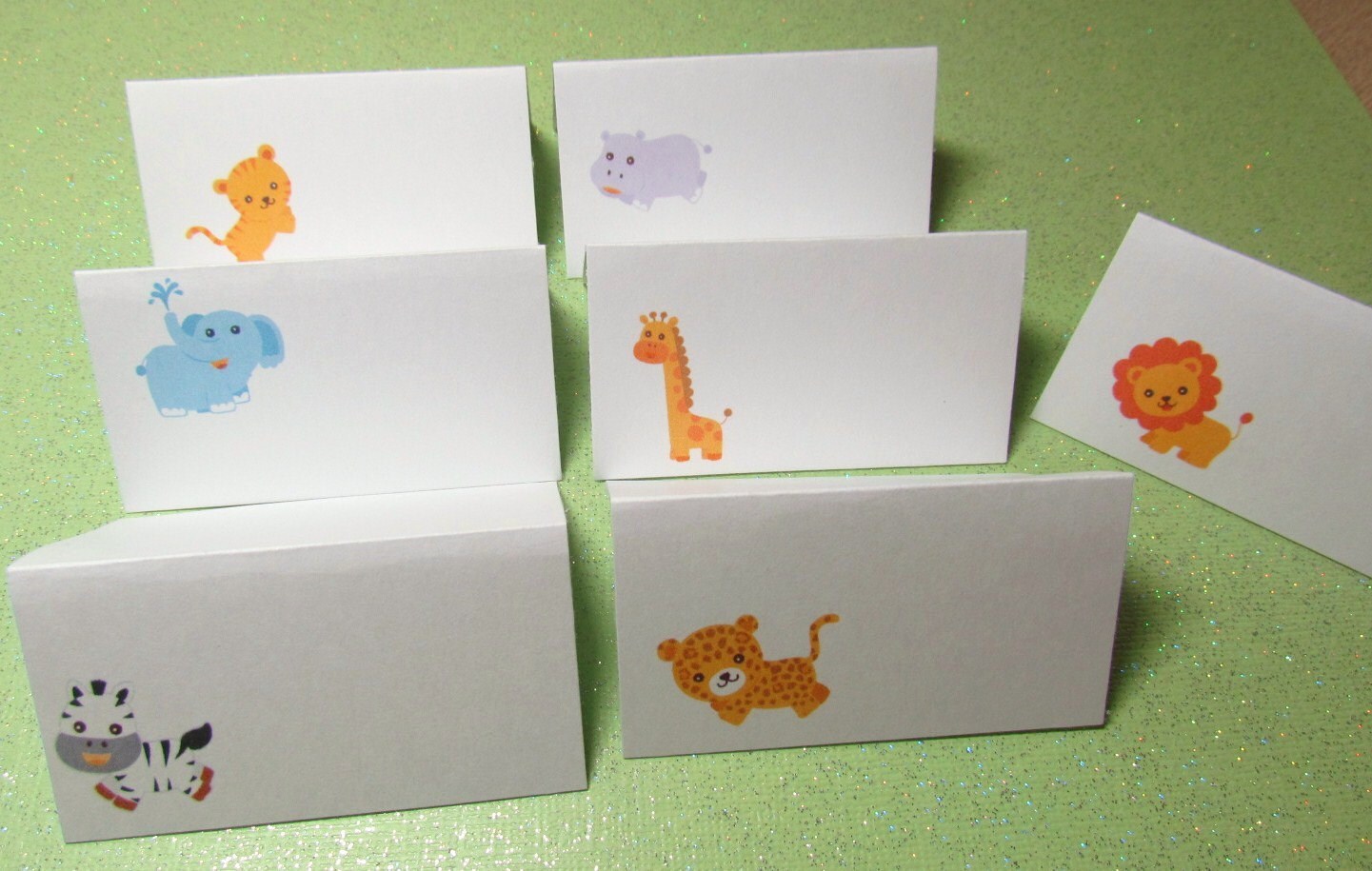 12 Baby Animal Place Cards Zoo Animals Woodland Animals - Etsy