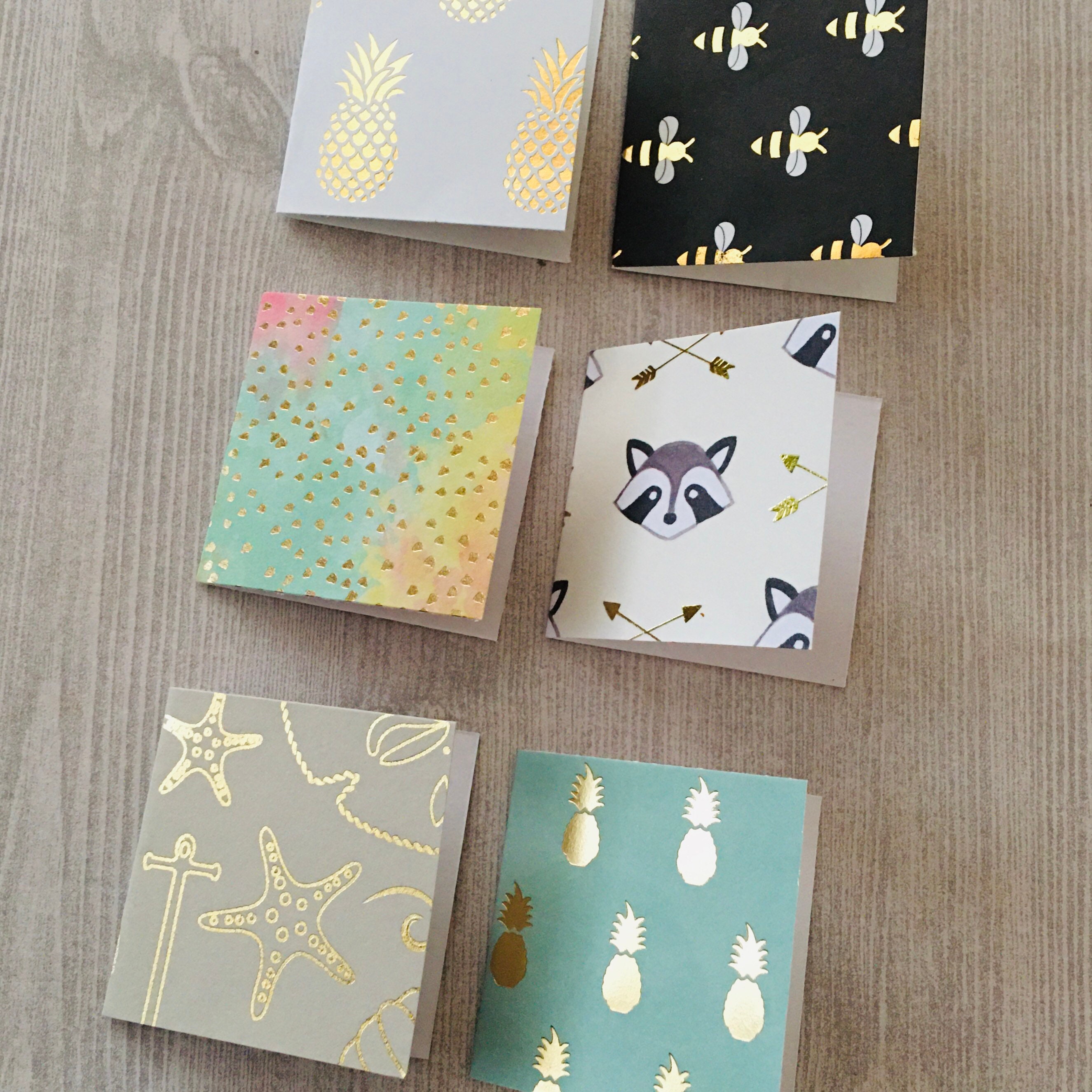 Gold Foil Gift Enclosure Cards, 2x2 Inch Mini Cards, Gift Tags ...