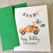 Birthday Truck Card, Personalized Birthday Card, Watercolor Cards ...
