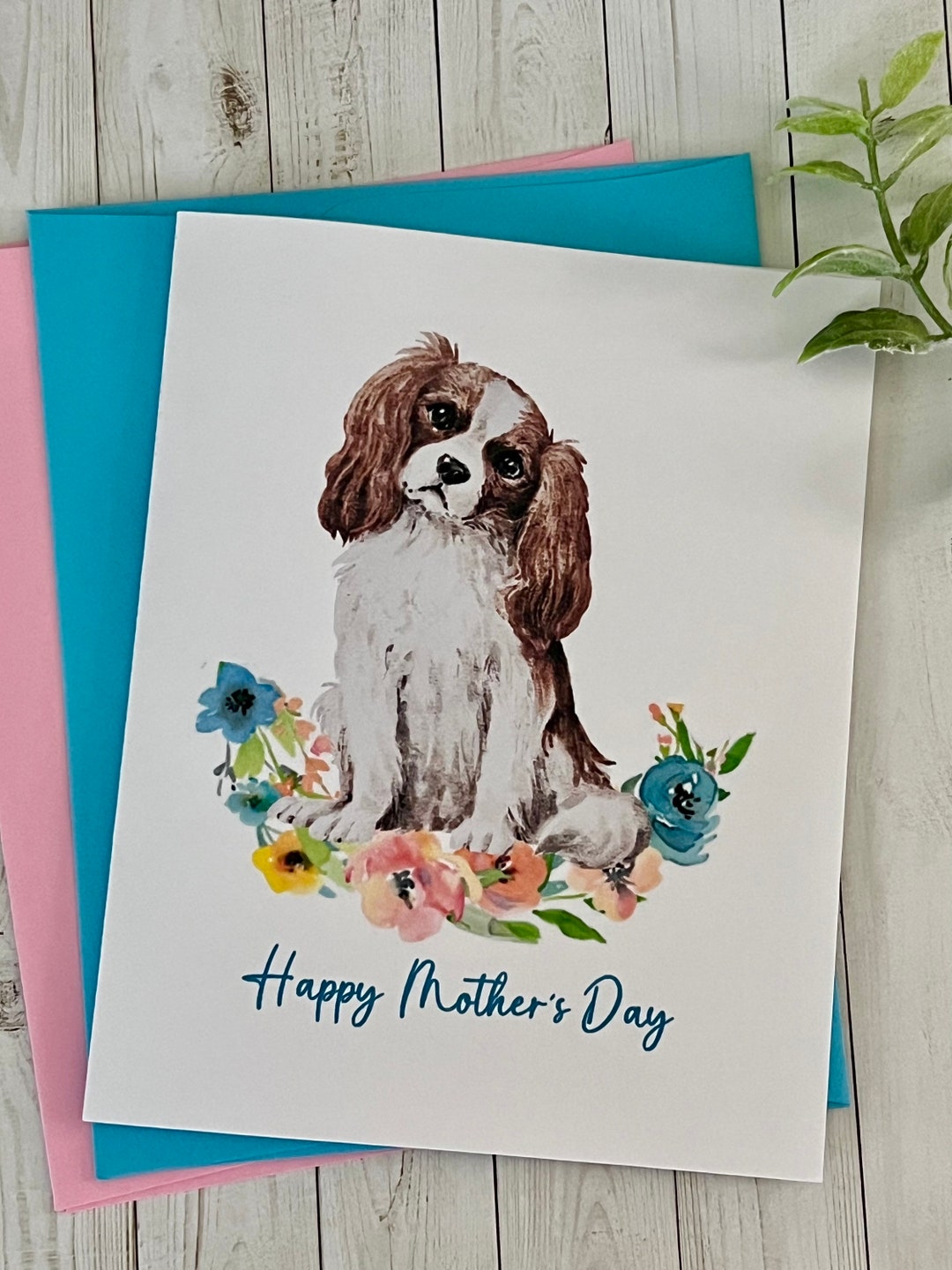 King Charles Spaniel Mothers Day Card or Choose Your Breed, Cavalier ...