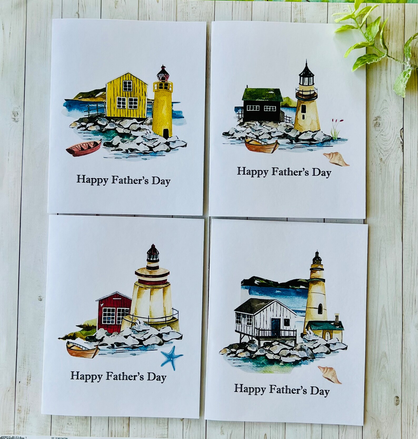 Lighthouse Fathers Day Card Set, Fathers Day Card Set, Lighthouse Theme ...