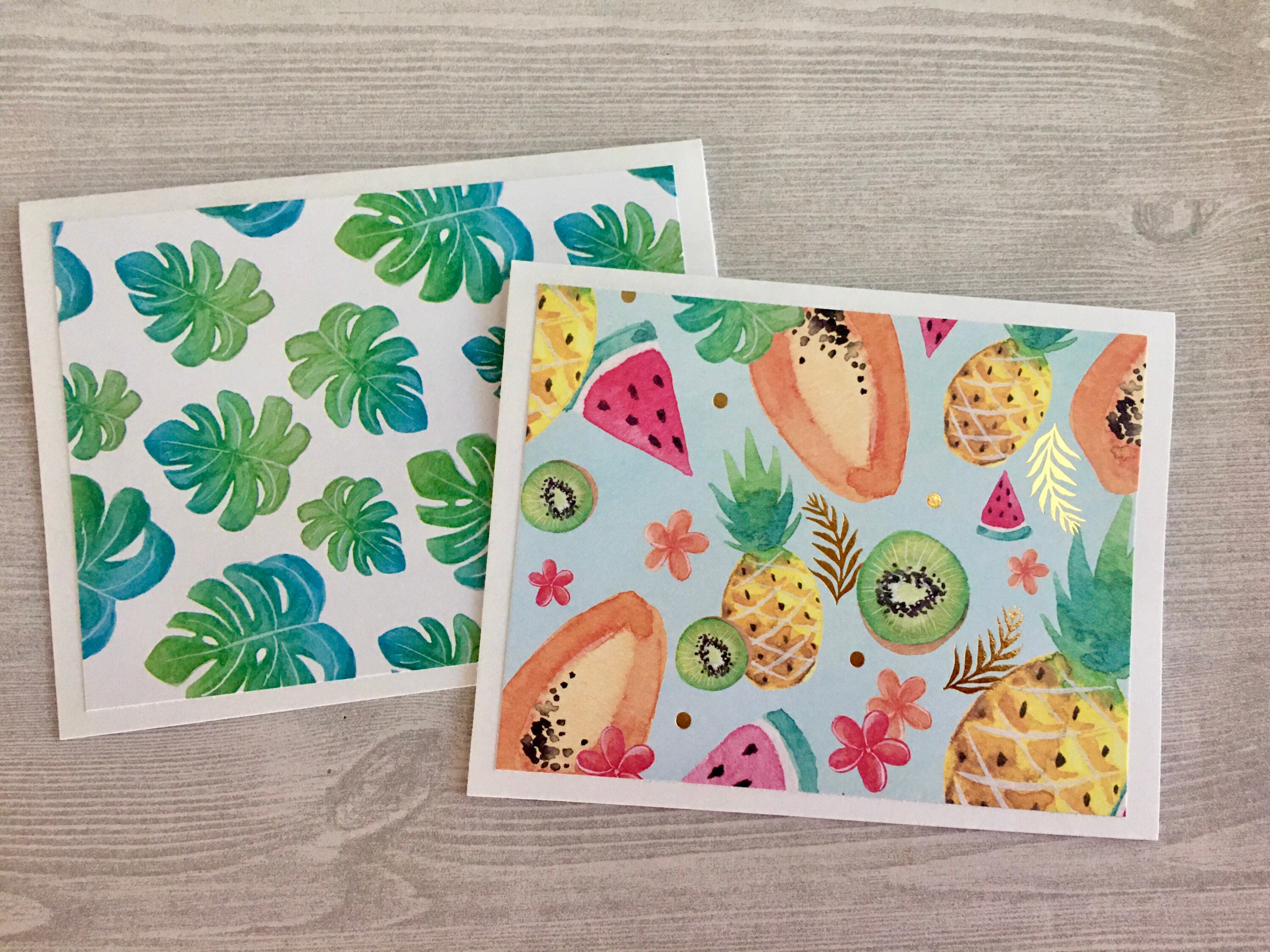 6ct Summer Note Cards Assorted Cards Tropical Note Card Set - Etsy