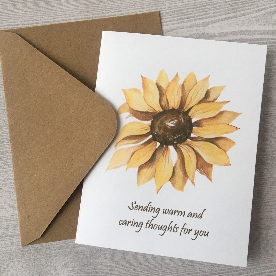 8ct Sympathy Card Set Sunflower Cards Watercolor Sunflower - Etsy