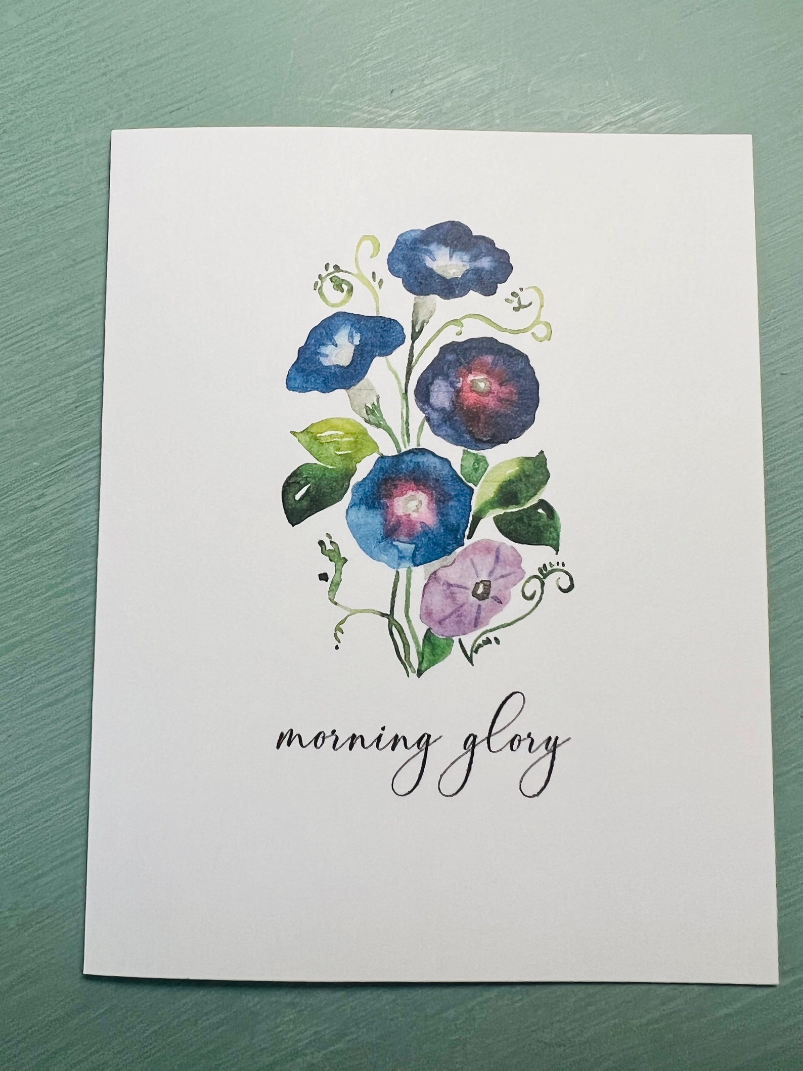 12ct Birthday Month Flower Card Assortment, Folded Card Set, Watercolor ...