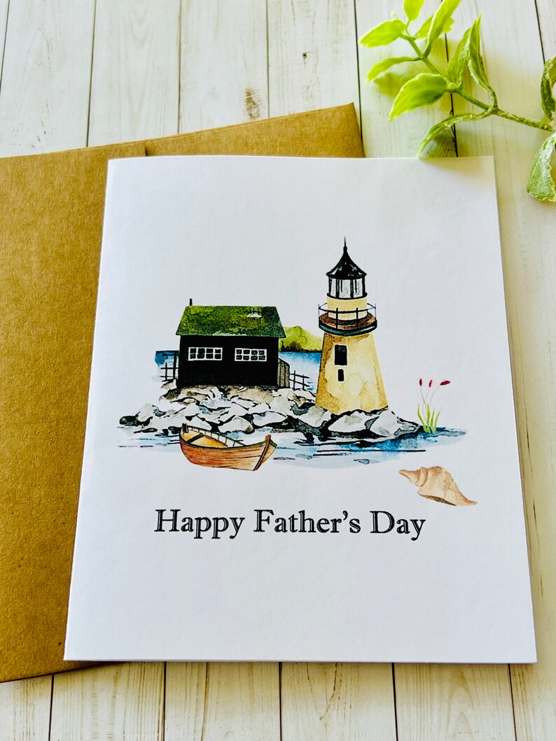 Lighthouse Fathers Day Card Fathers Day Card for Dad - Etsy