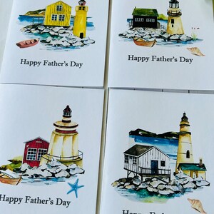 Lighthouse Fathers Day Card Set, Fathers Day Card Set, Lighthouse Theme ...