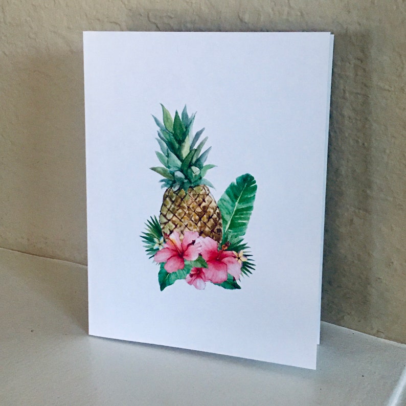 8ct Tropical Note Card Set Watercolor Cards Summer Card Set | Etsy