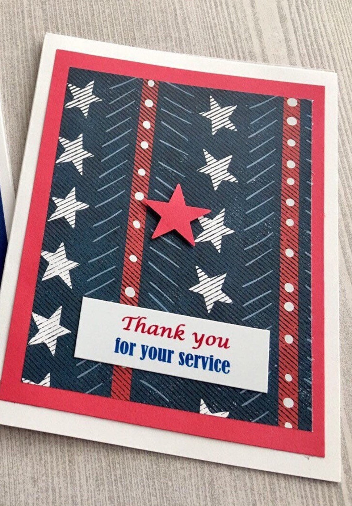 Veterans Day Card Thank You for Your Service Card Patriotic - Etsy