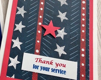 Patriotic Thank You Card - Etsy