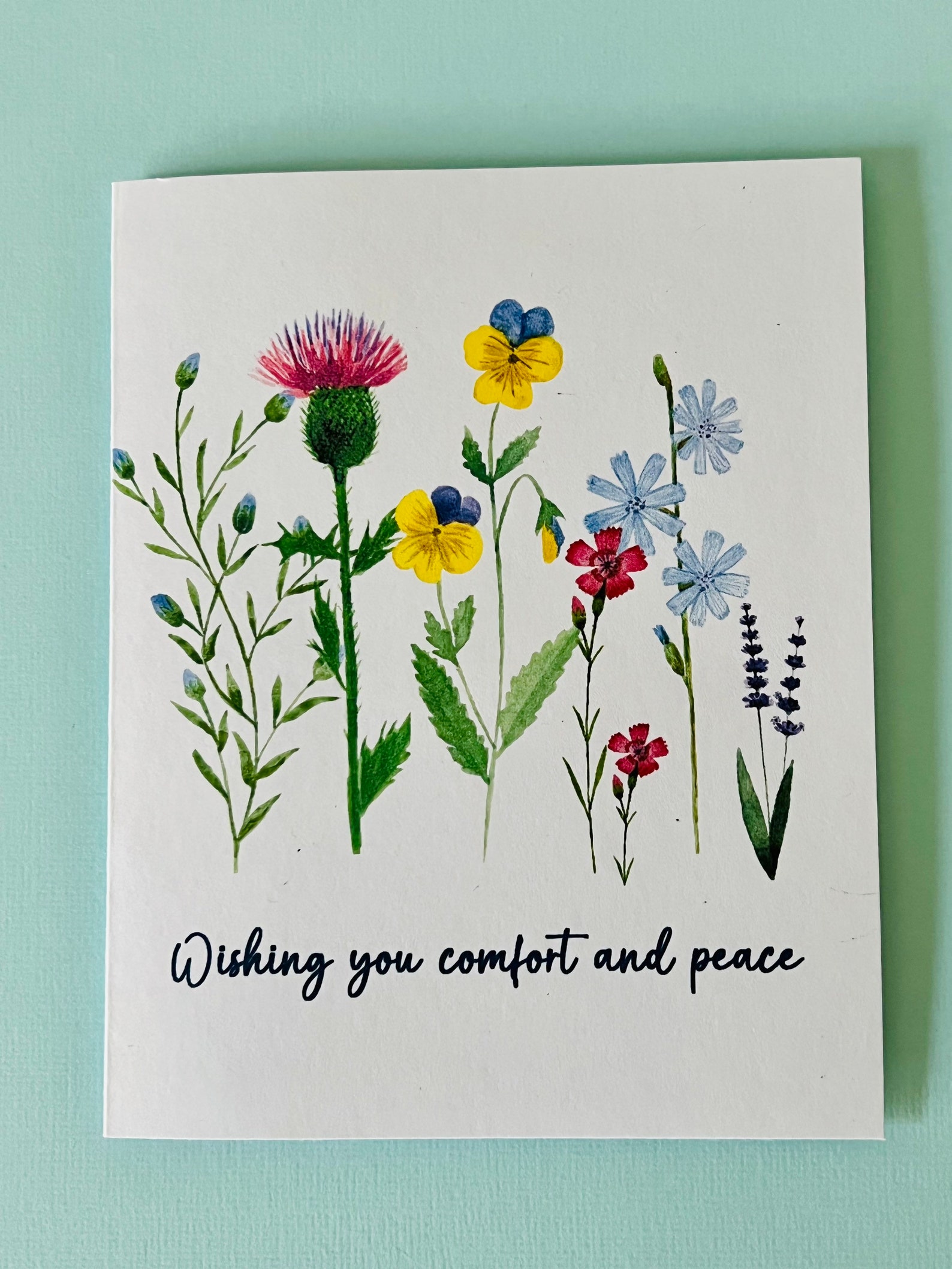 6ct Watercolor Encouragement Cards, Wildflowers Card Assortment ...