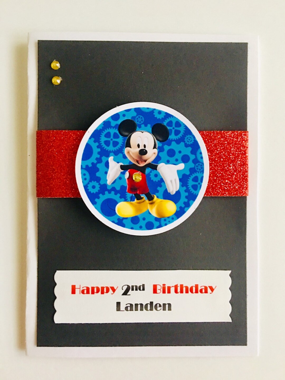 3D Mickey Mouse Inspired Birthday Card Free Personalize - Etsy