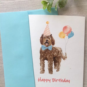 Labradoodle Birthday Card, PERSONALIZED Card, Dog Birthday Card ...