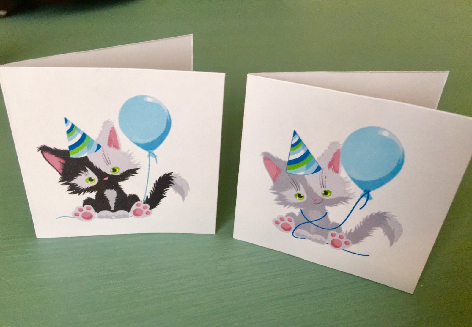 Cat Birthday Cards PERSONALIZED Cat Card for Kids Birthday | Etsy