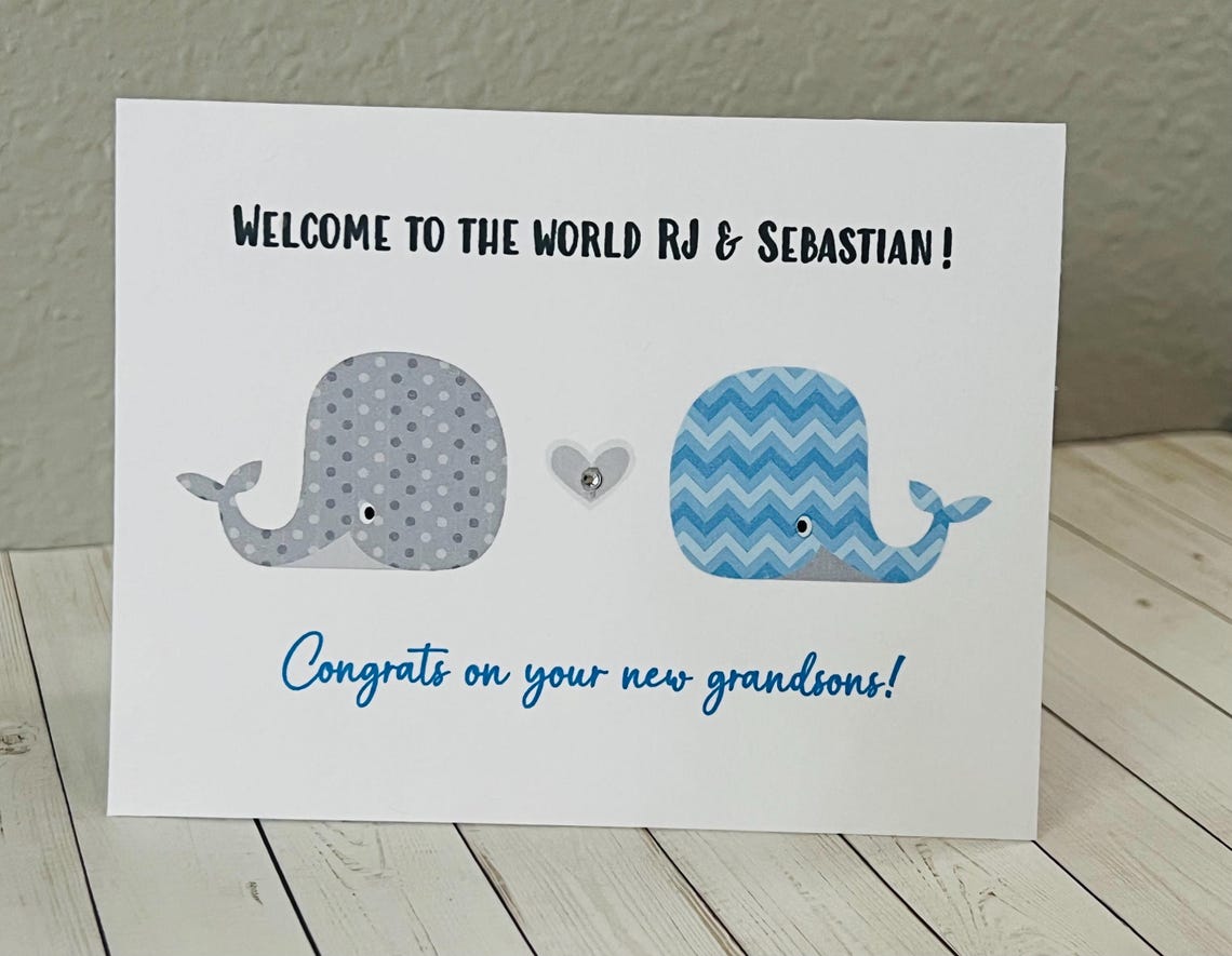 New Baby Congratulations Card for Grandson, Baby Congrats Baby Card ...