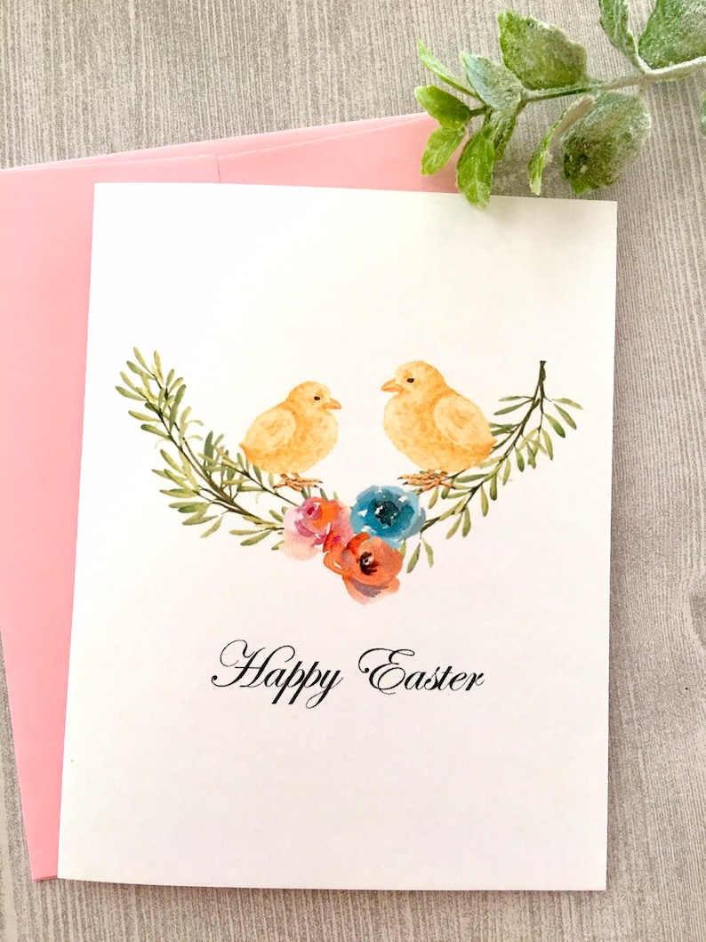 Personalized Easter Cards Watercolor Easter Card Easter | Etsy