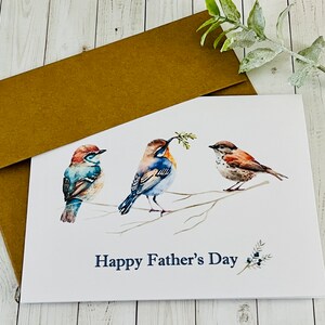 Fathers Day Card With Birds, Fathers Day Card With Bird Theme, Card ...