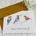Fathers Day Card With Birds, Fathers Day Card With Bird Theme, Card ...