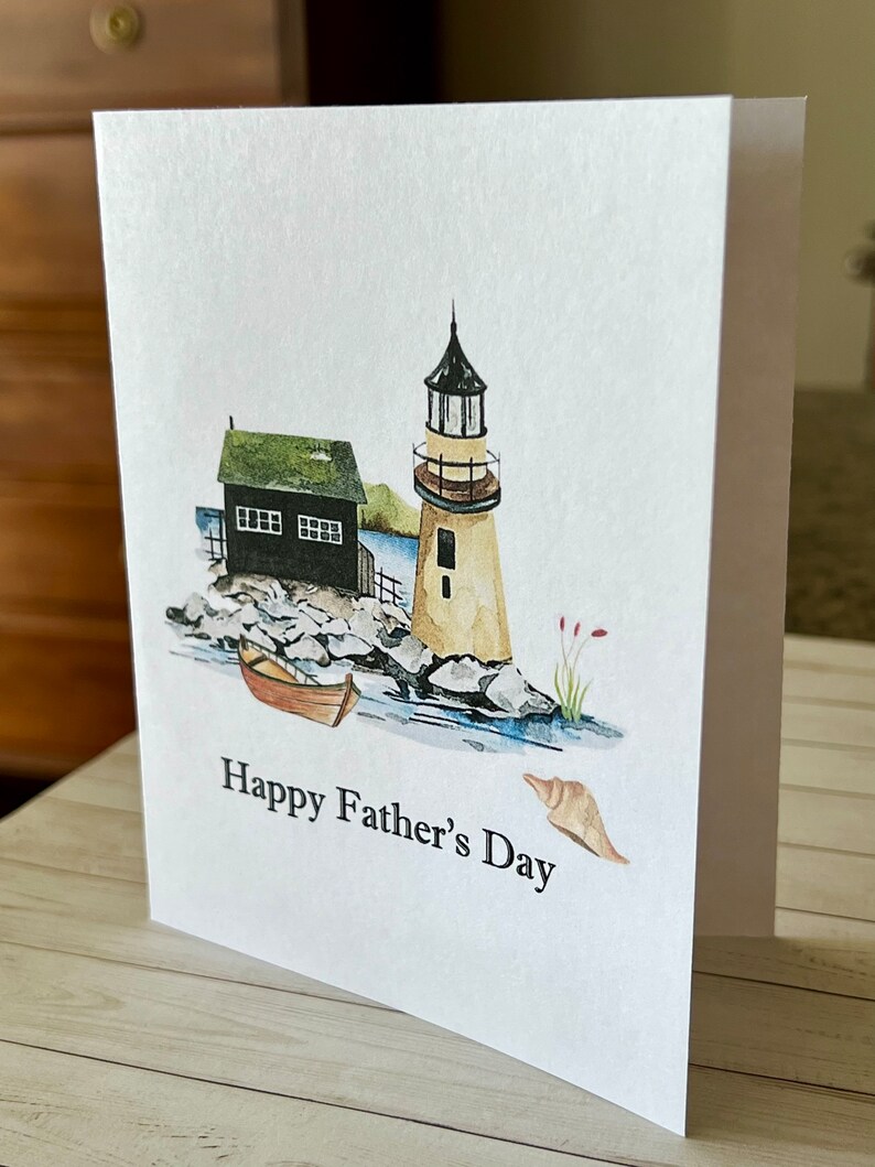 Lighthouse Fathers Day Card Fathers Day Card for Dad - Etsy