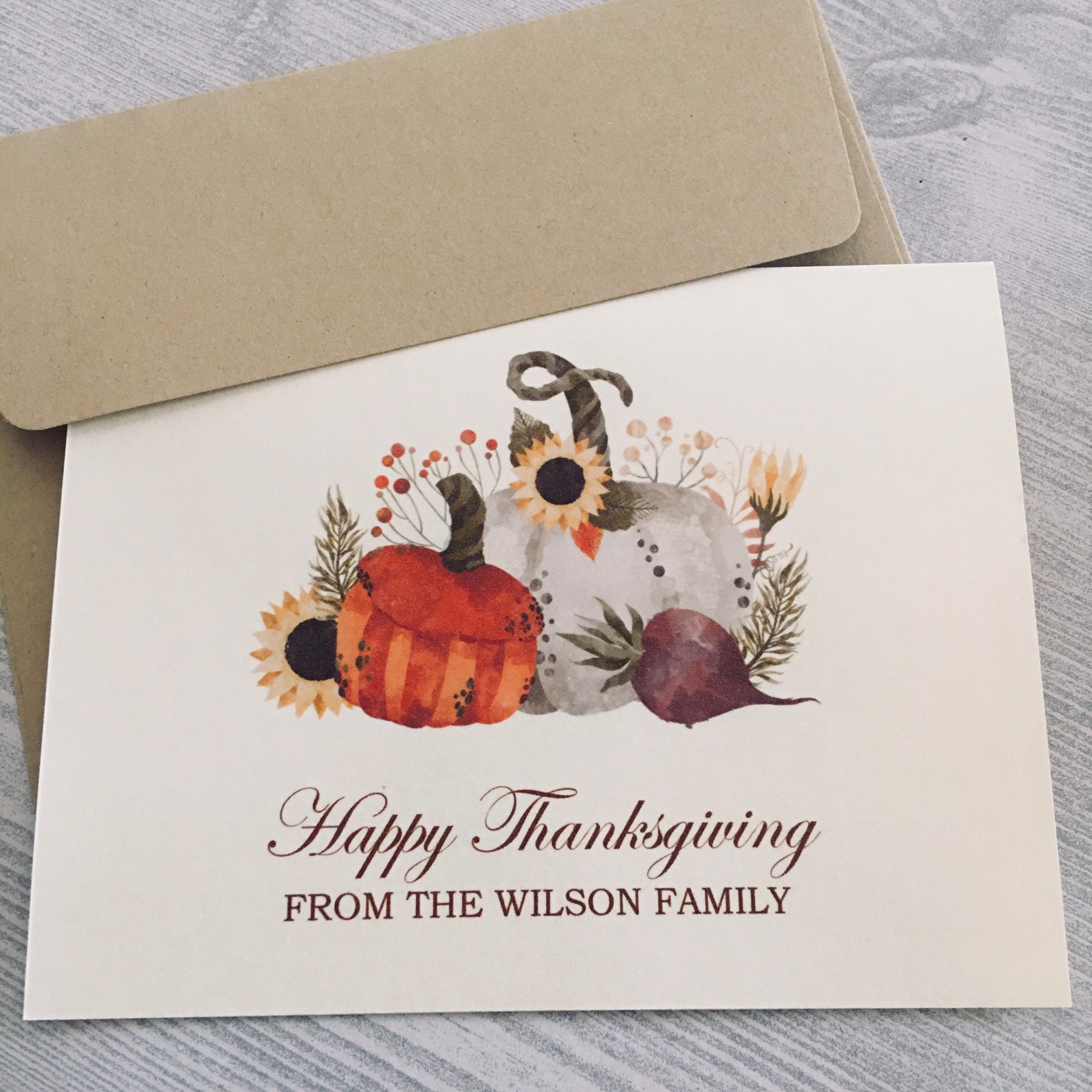 Personalized Thanksgiving Card Thanksgiving Card Set - Etsy