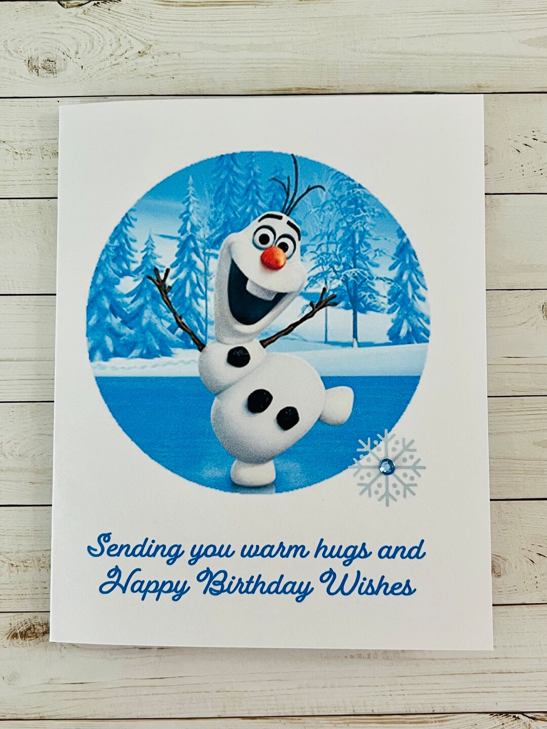 Olaf Birthday Card, PERSONALIZED Olaf Card for Kids, Frozen Birthday ...