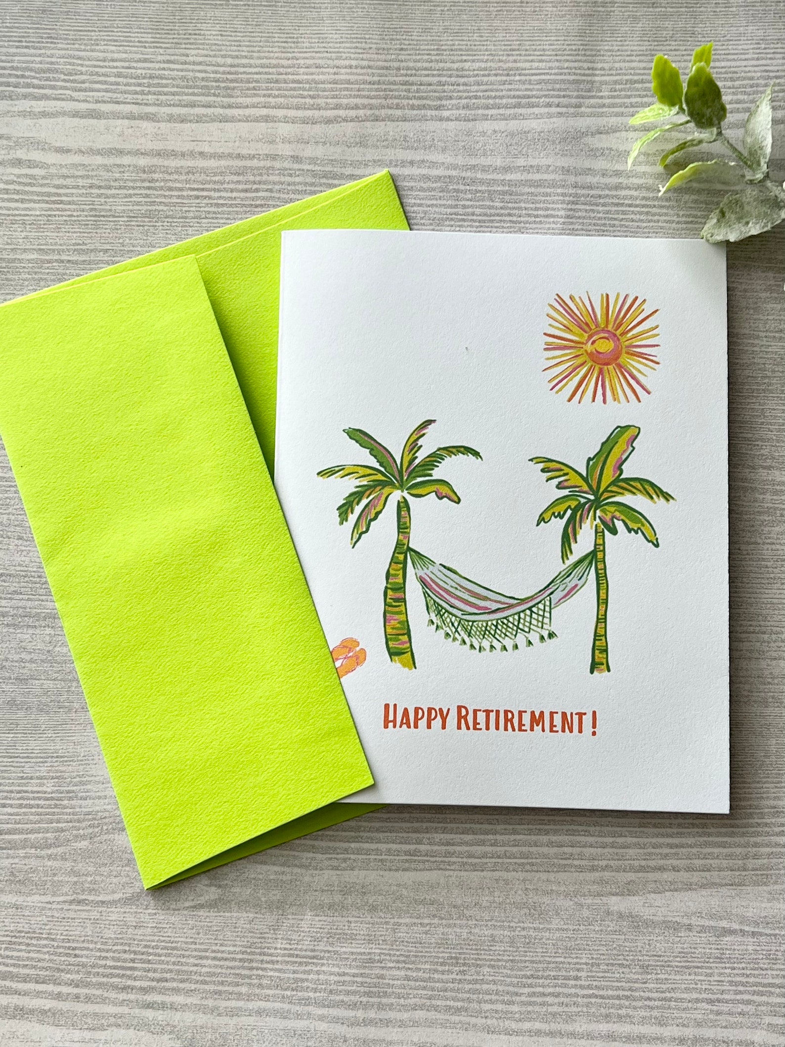 Tropical Retirement Card, Watercolor Card, Beach Retirement Card ...