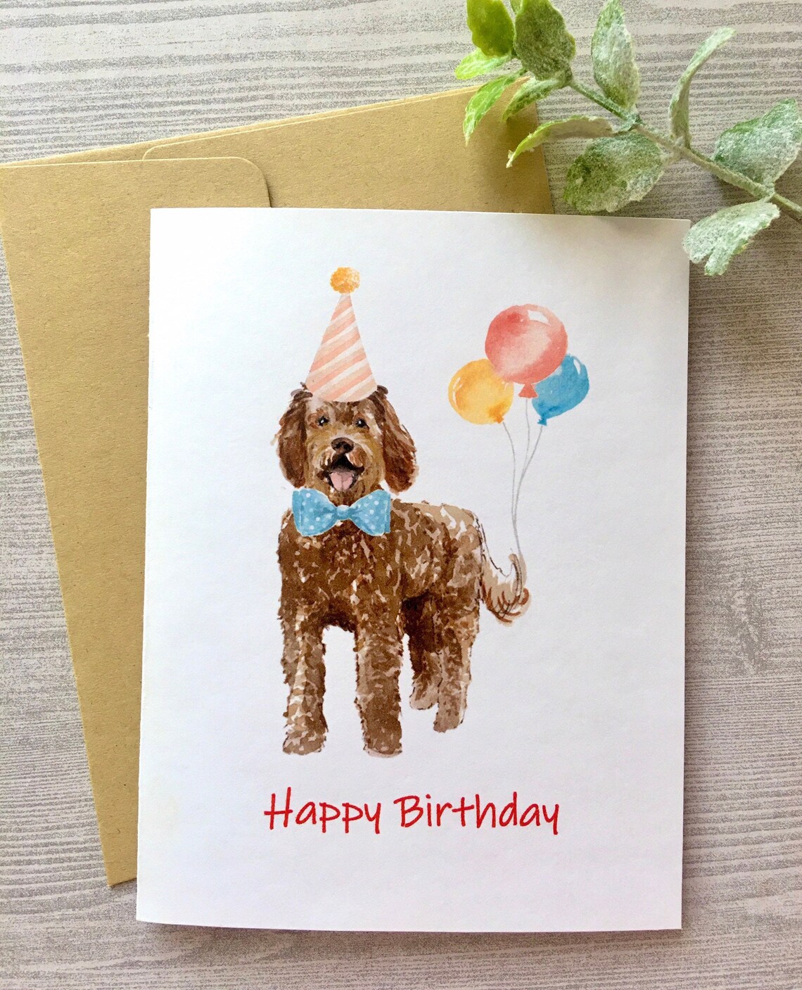 Labradoodle Birthday Card, PERSONALIZED Card, Dog Birthday Card ...