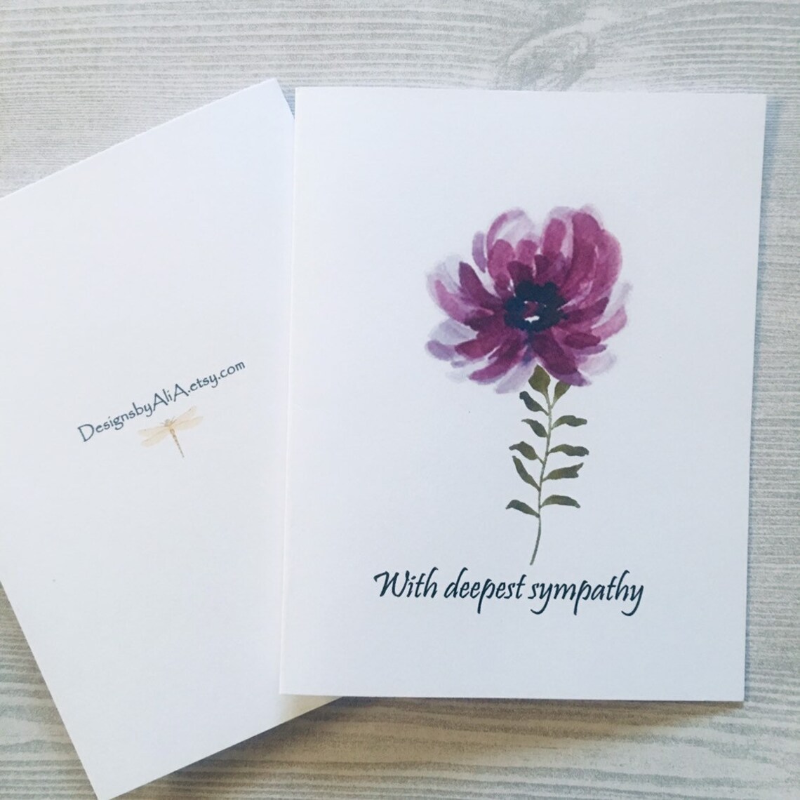 8ct Sympathy Card Set Watercolor Floral Cards Encouragement | Etsy