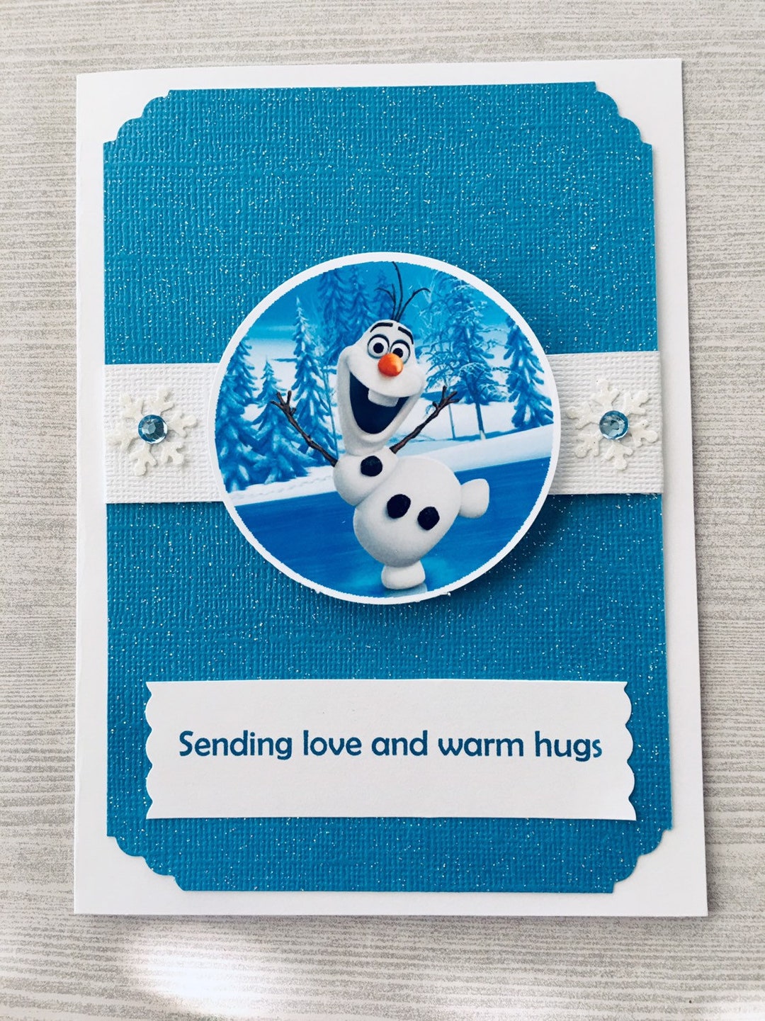 Olaf Birthday Card, Free Personalize, Frozen Card, Snowman Card, Olaf ...