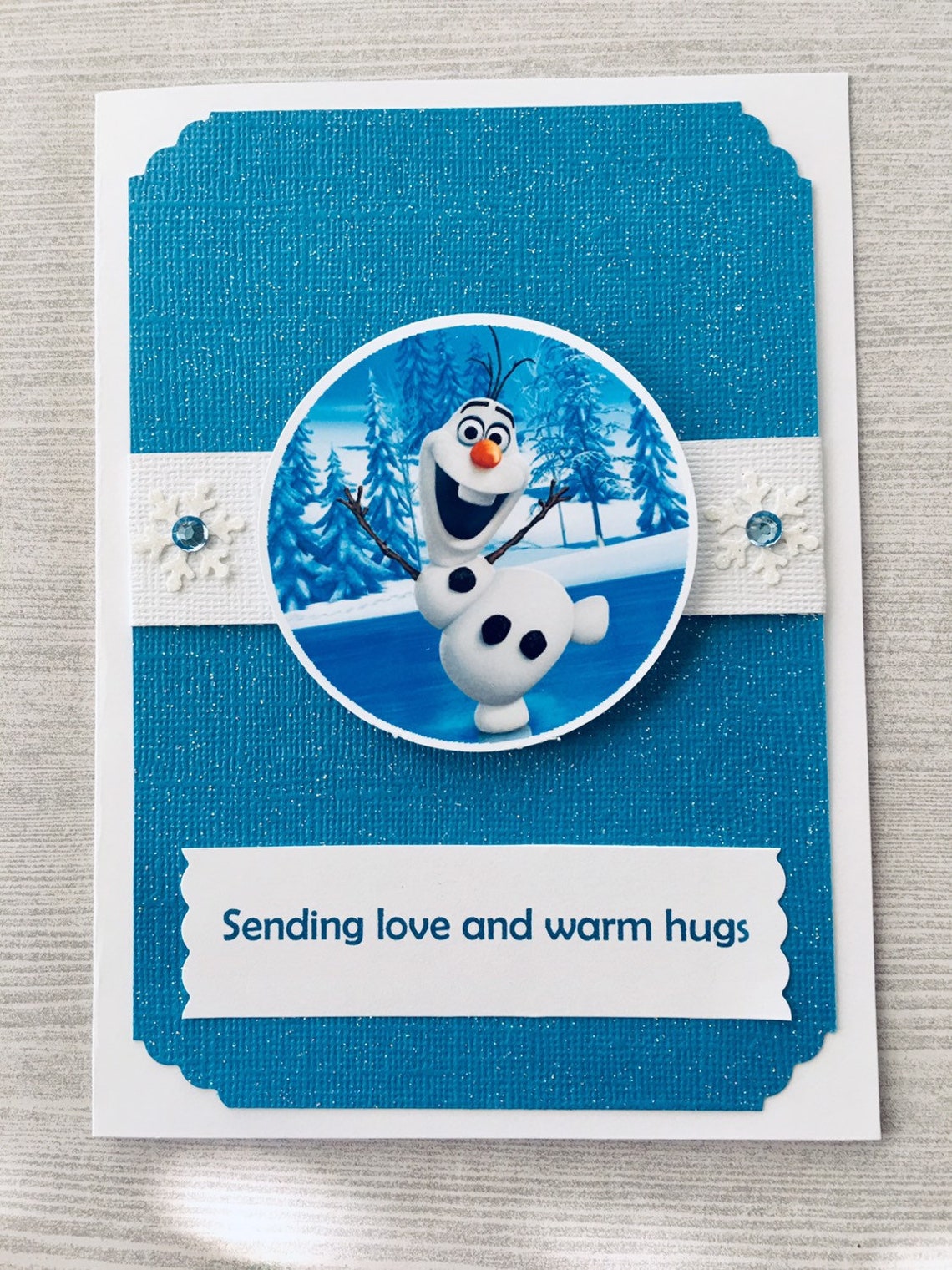 Olaf Birthday Card Free Personalize Frozen Card Snowman | Etsy