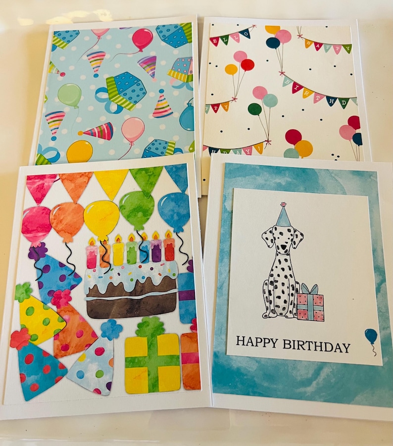 Birthday Card Pack, Set of 10 Handmade Birthday Cards, Assorted Card ...