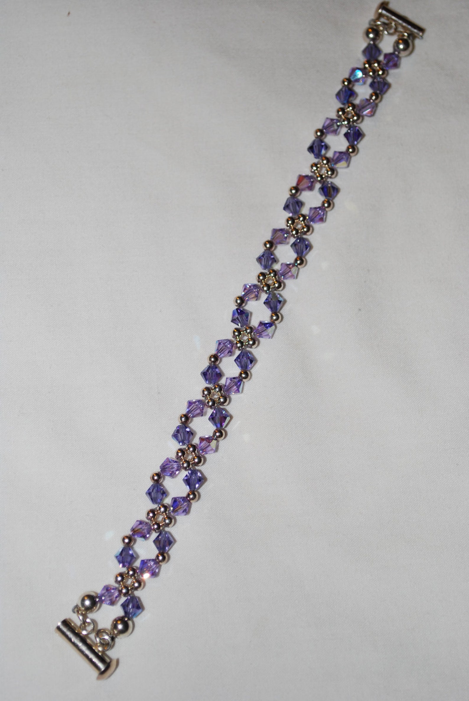 Pulsera de cristal VioletA Swarovski para mujer - Etsy España