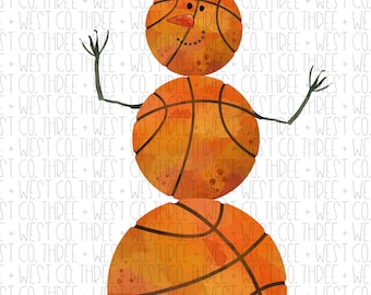 Basketball Snowman - Etsy