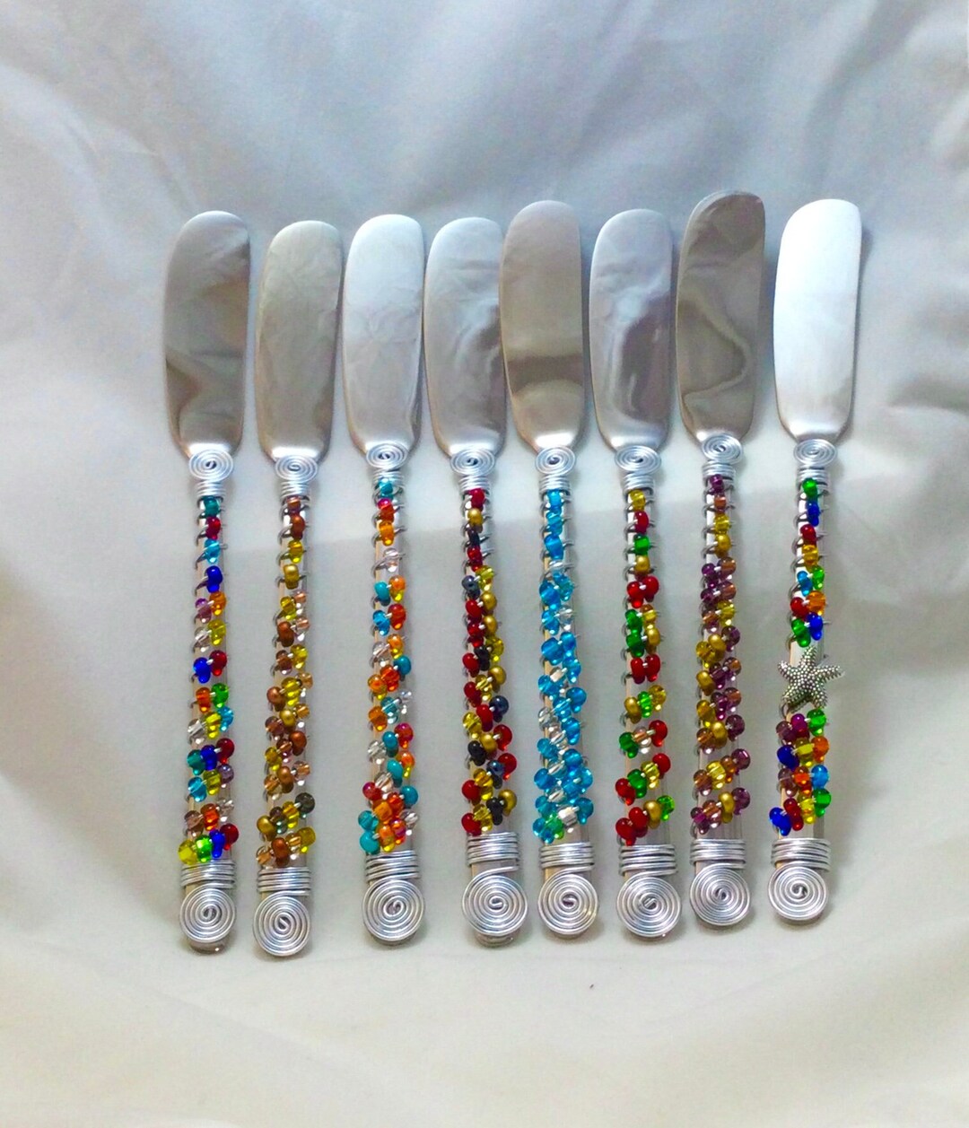 Cocktail Knife Beaded and Wired (1) - Etsy