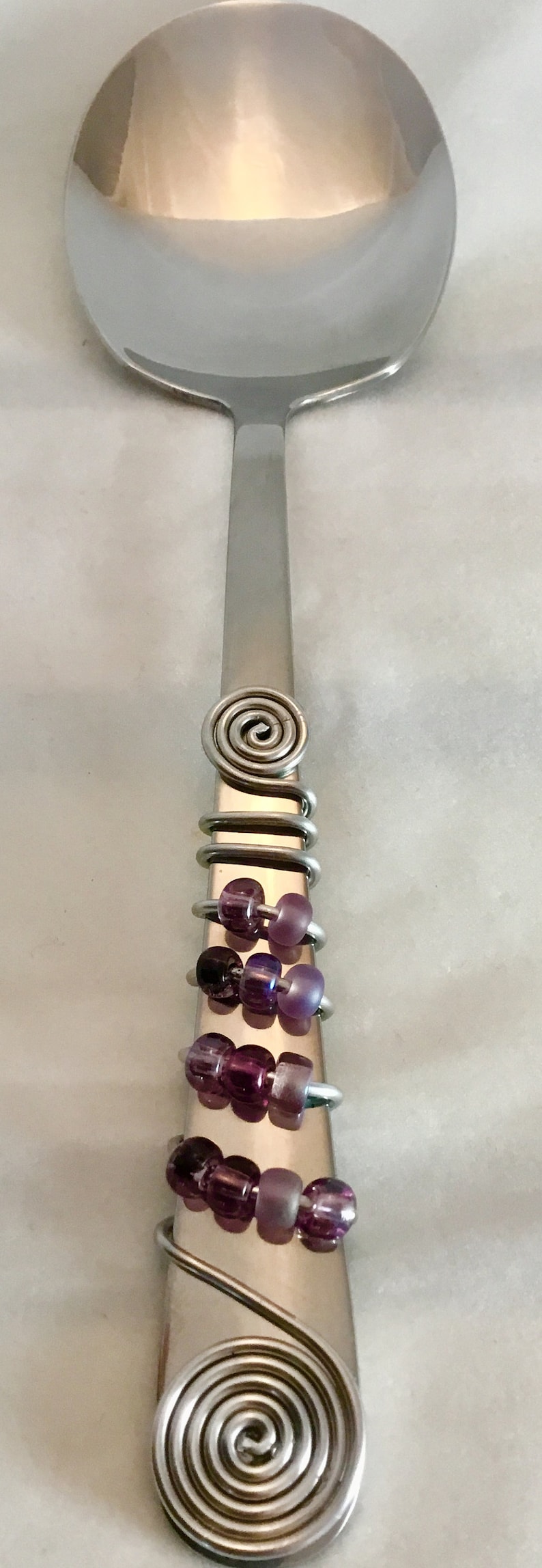 Serving Spoons- Beaded and Wired (1) - Etsy