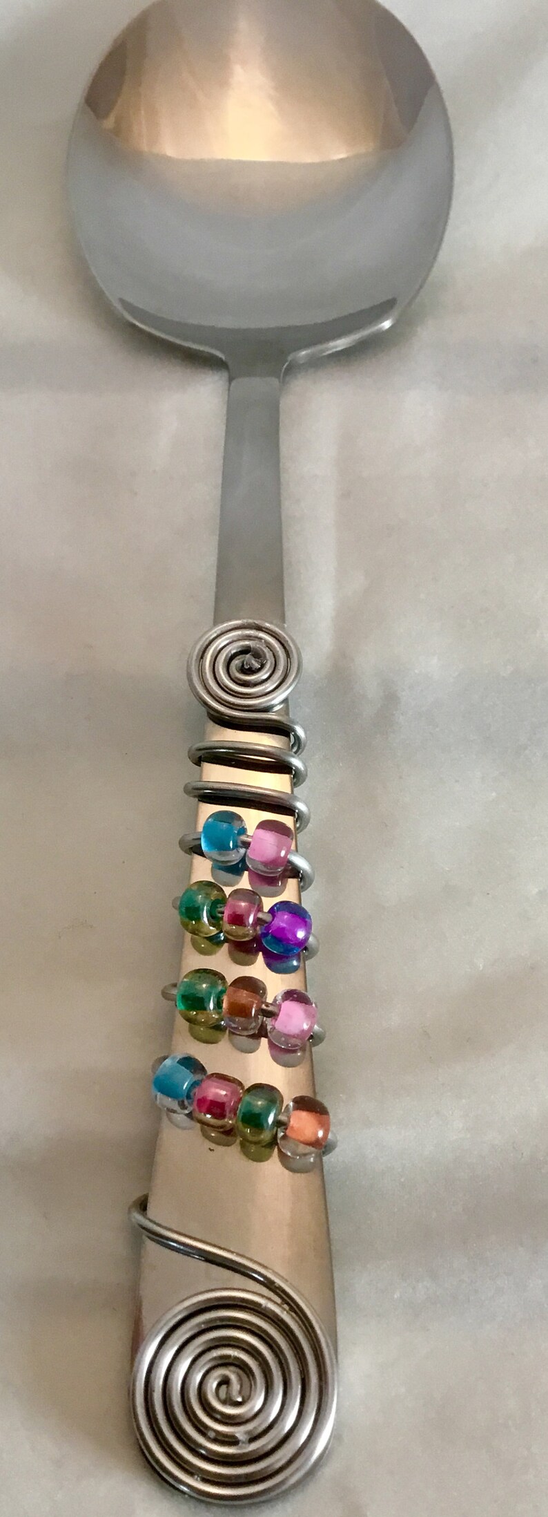 Serving Spoons- Beaded and Wired (1) - Etsy