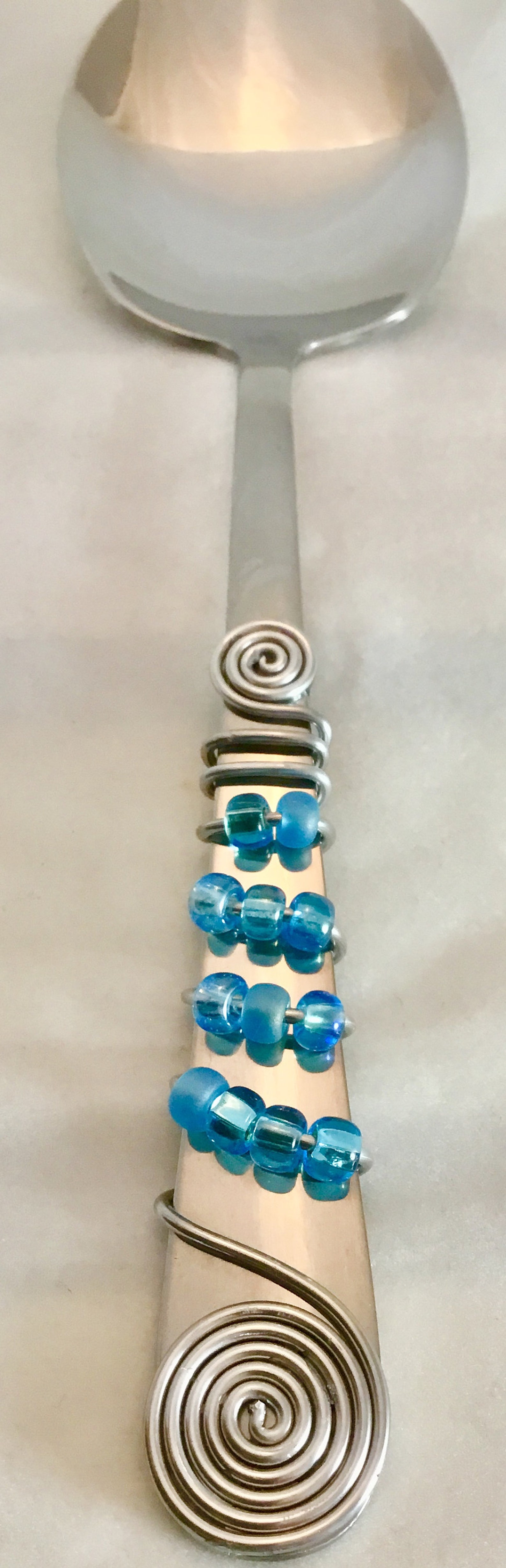 Serving Spoons- Beaded and Wired (1) - Etsy