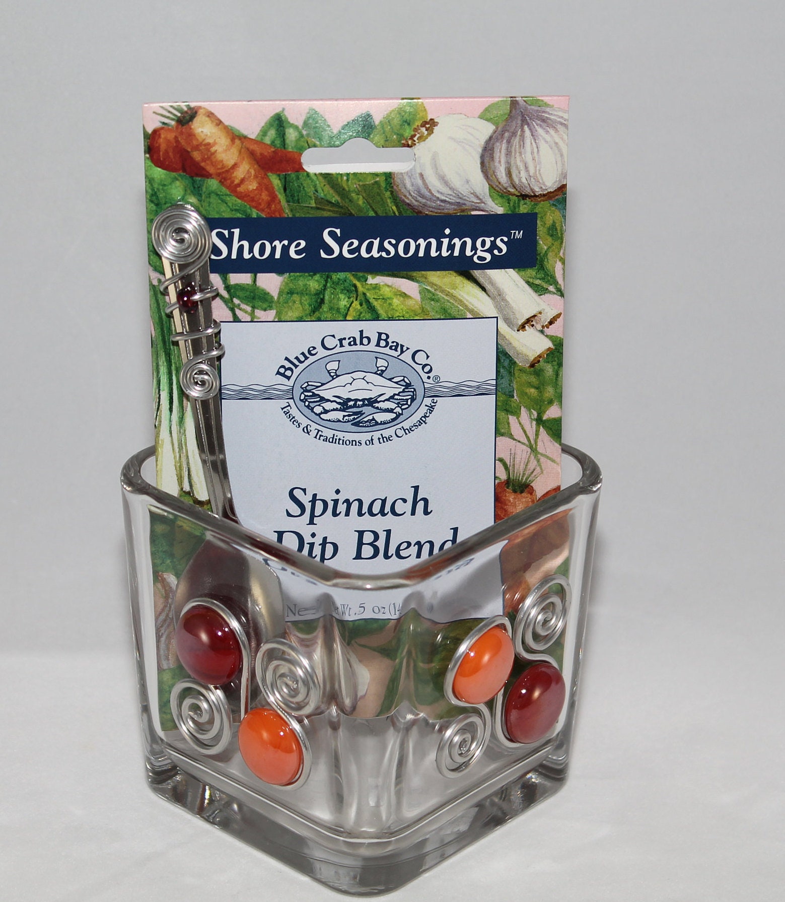 Jeweled Dish With Spoon & Dip - Etsy