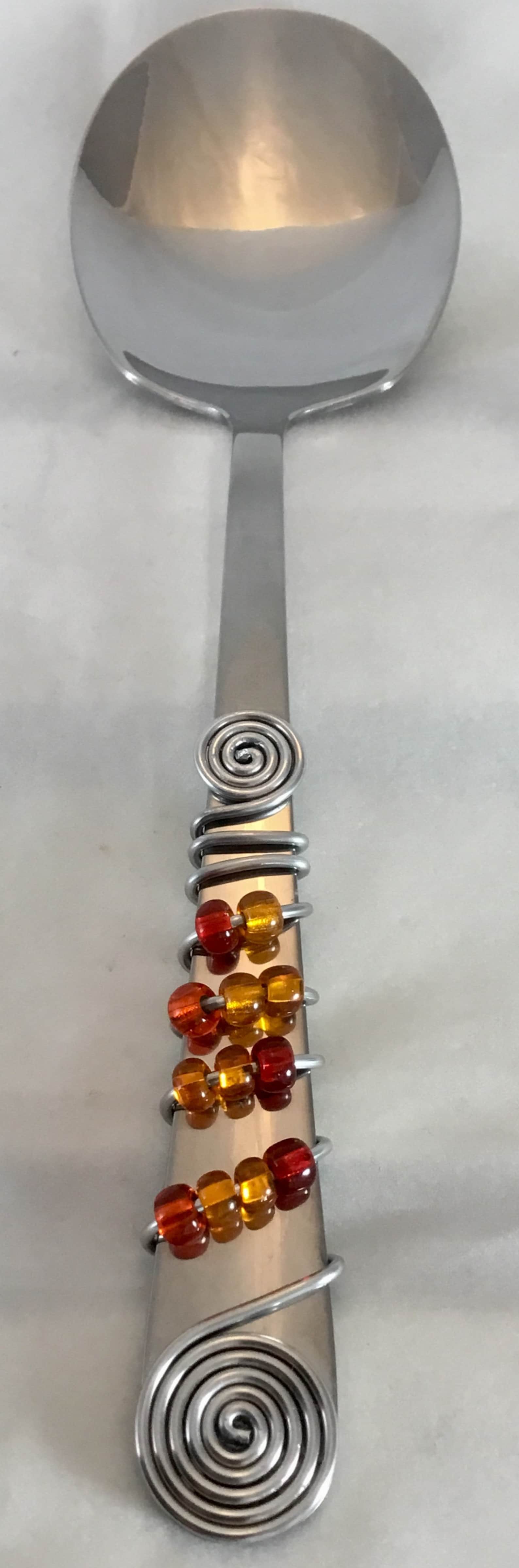 Serving Spoons- Beaded and Wired (1) - Etsy